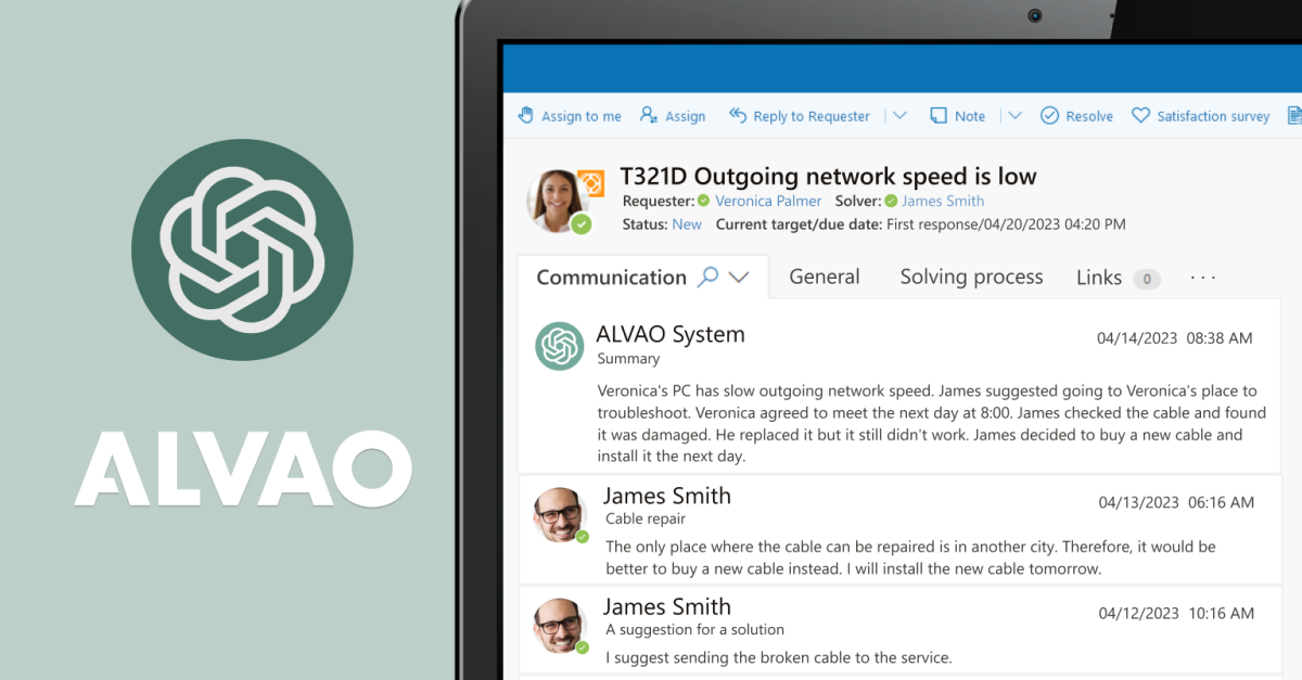 Efficient Ticket management with ALVAO and ChatGPT | ALVAO